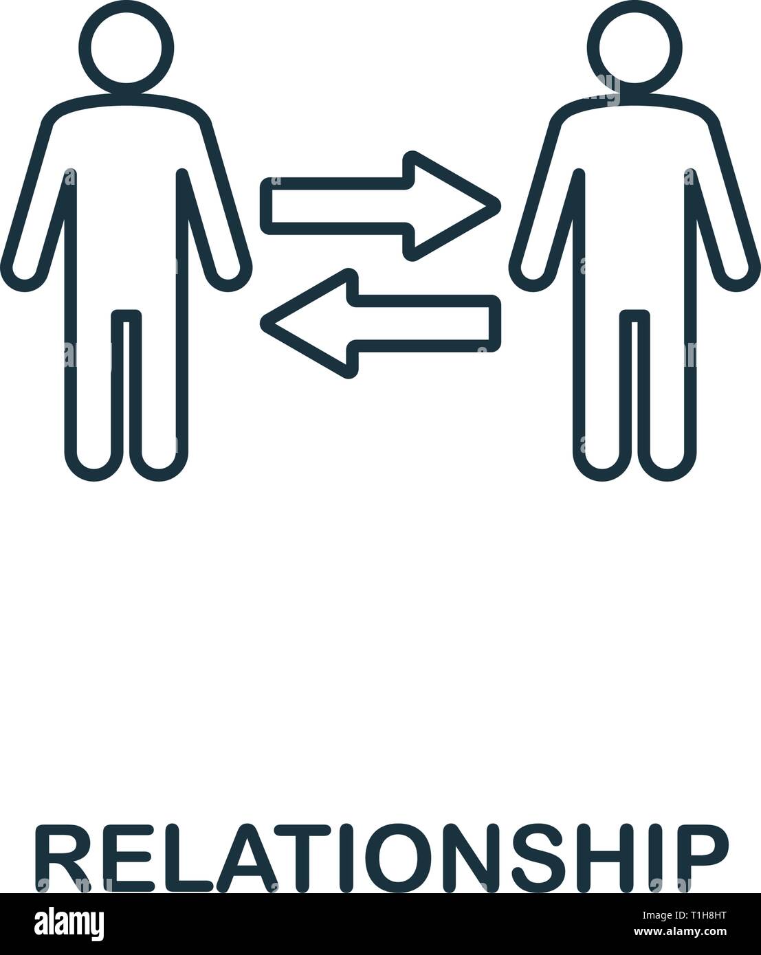 Relationship icon. Thin line design symbol from business ethics icons ...