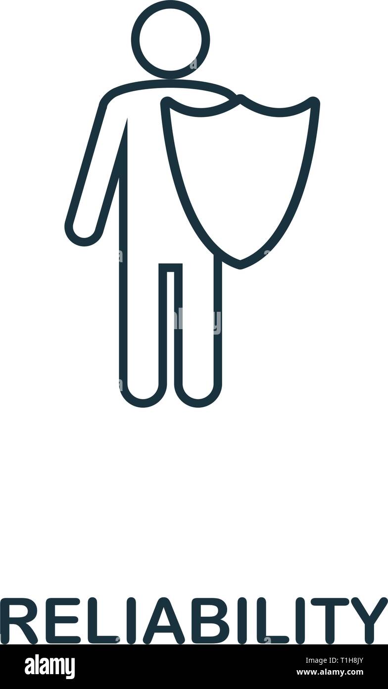 Reliability icon. Thin line design symbol from business ethics icons ... Reliability icon. Thin line design symbol from business ethics icons ...