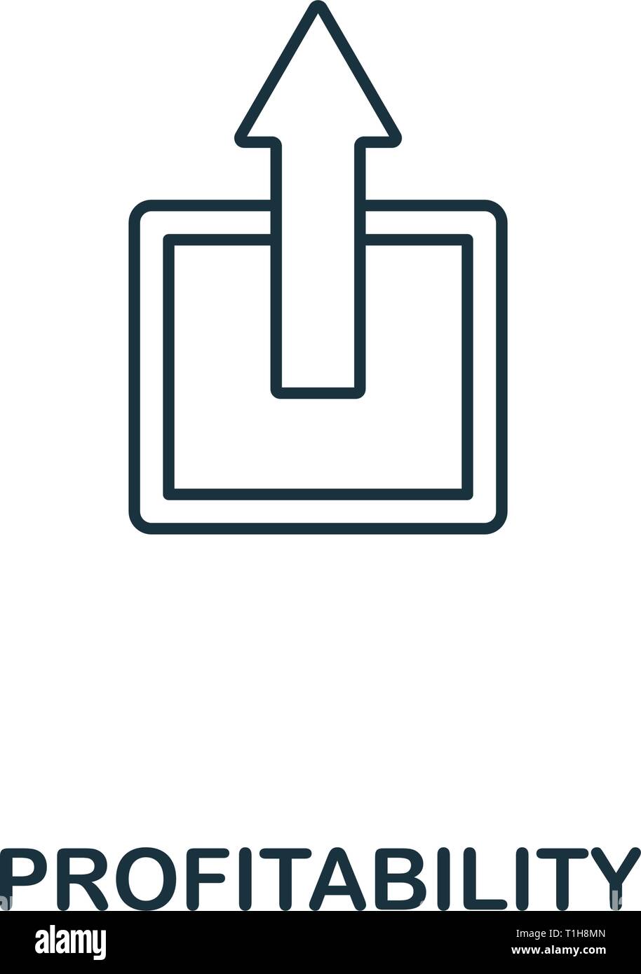 Profitability icon. Thin line design symbol from business ethics icons ...