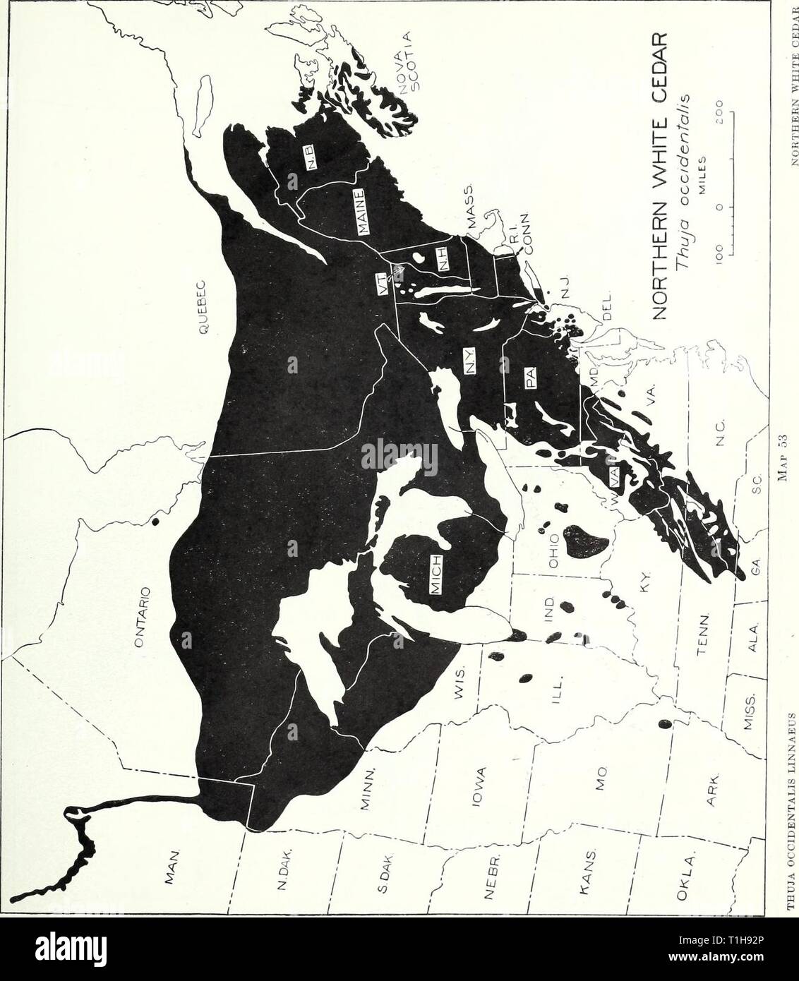 The distribution of important forest The distribution of important ...