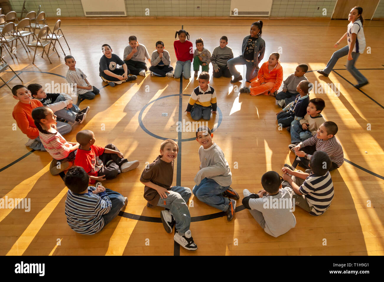 Children Exercise Classroom High Resolution Stock Photography and ...