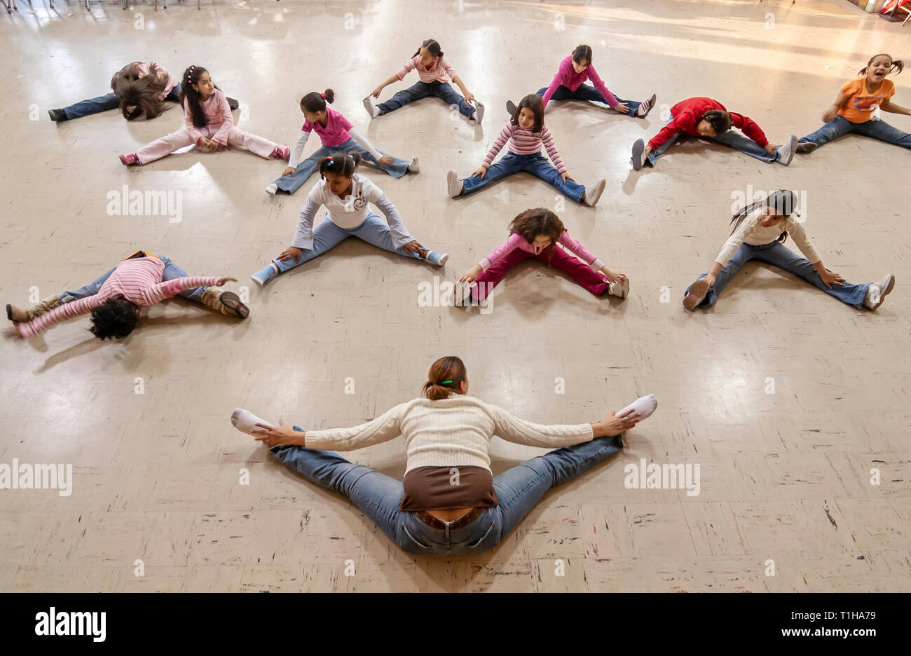 Children Exercise Instructor High Resolution Stock Photography and ...