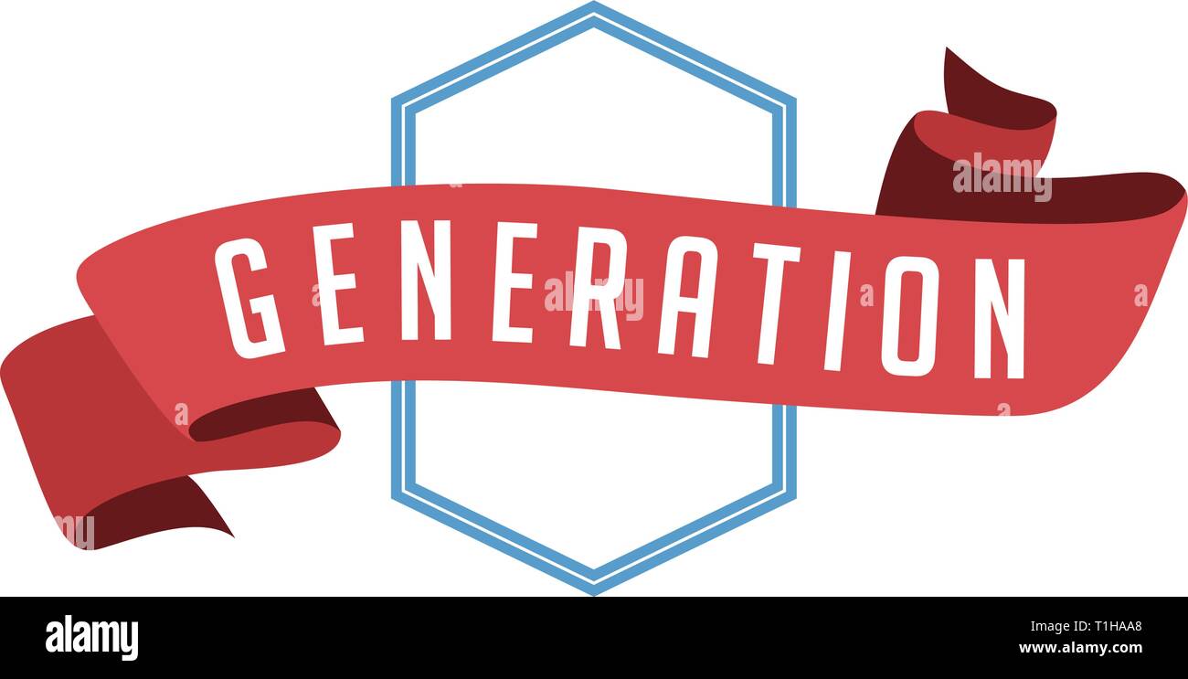 retro vintage badge label generation vector art Stock Vector Image ...