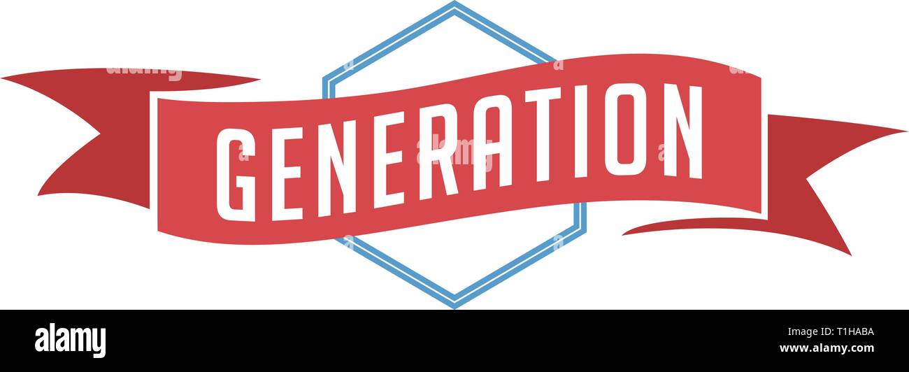 retro vintage badge label generation vector art Stock Vector Image ...