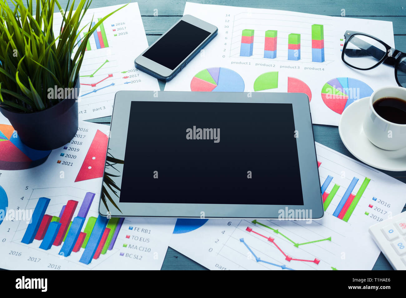 Work space top view Stock Photo - Alamy