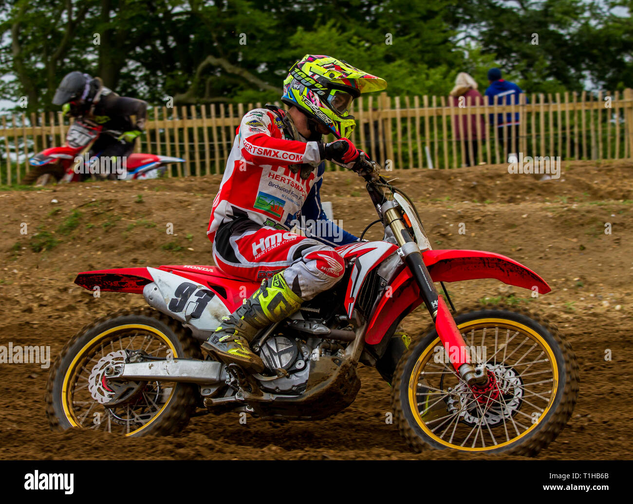 British motocross championship racing at Cadders Hill, Lyng, Norfolk ...