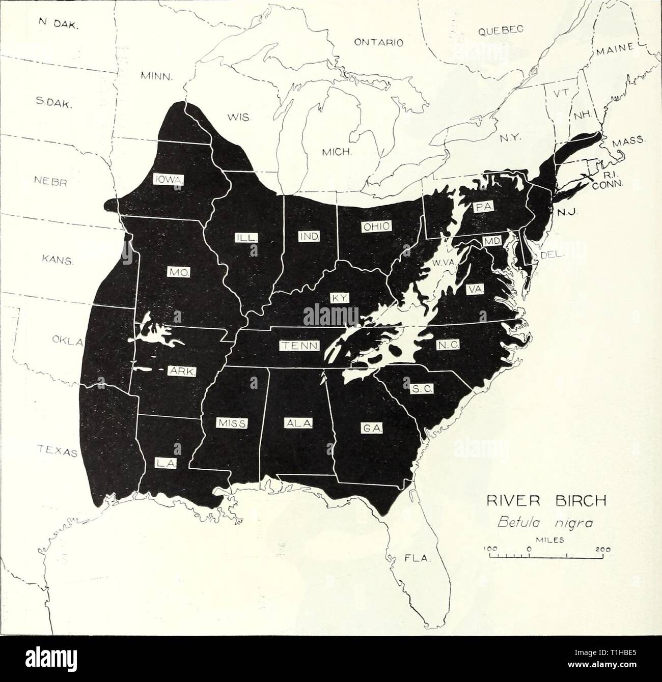 Map of oak river hi-res stock photography and images - Alamy