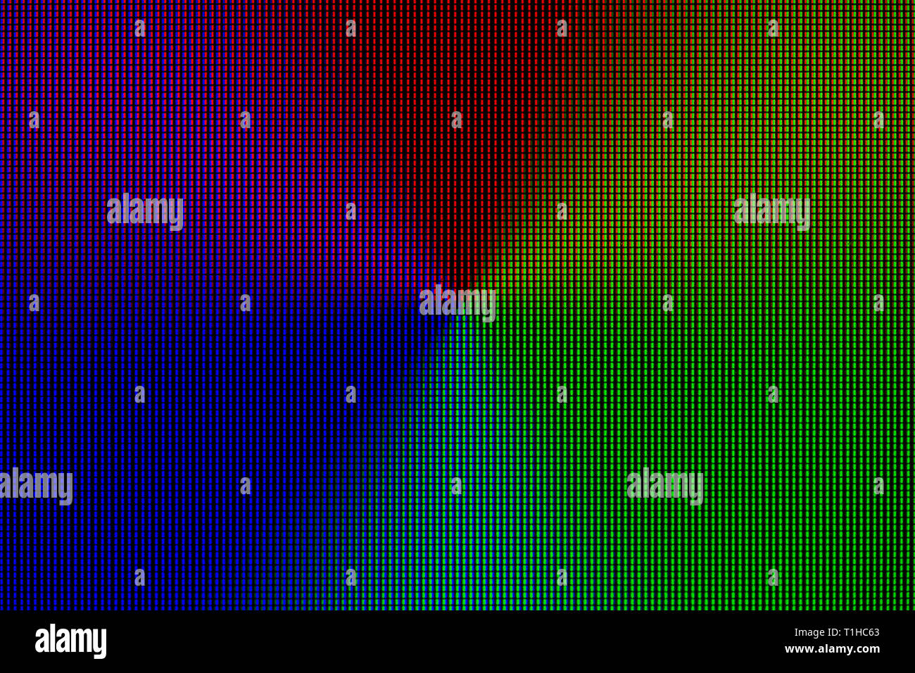 LED lights from computer LED monitor screen display panel for graphic ...