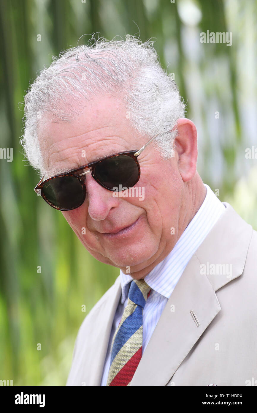 The Prince of Wales during a visit to the Finca Marta organic farm in ...