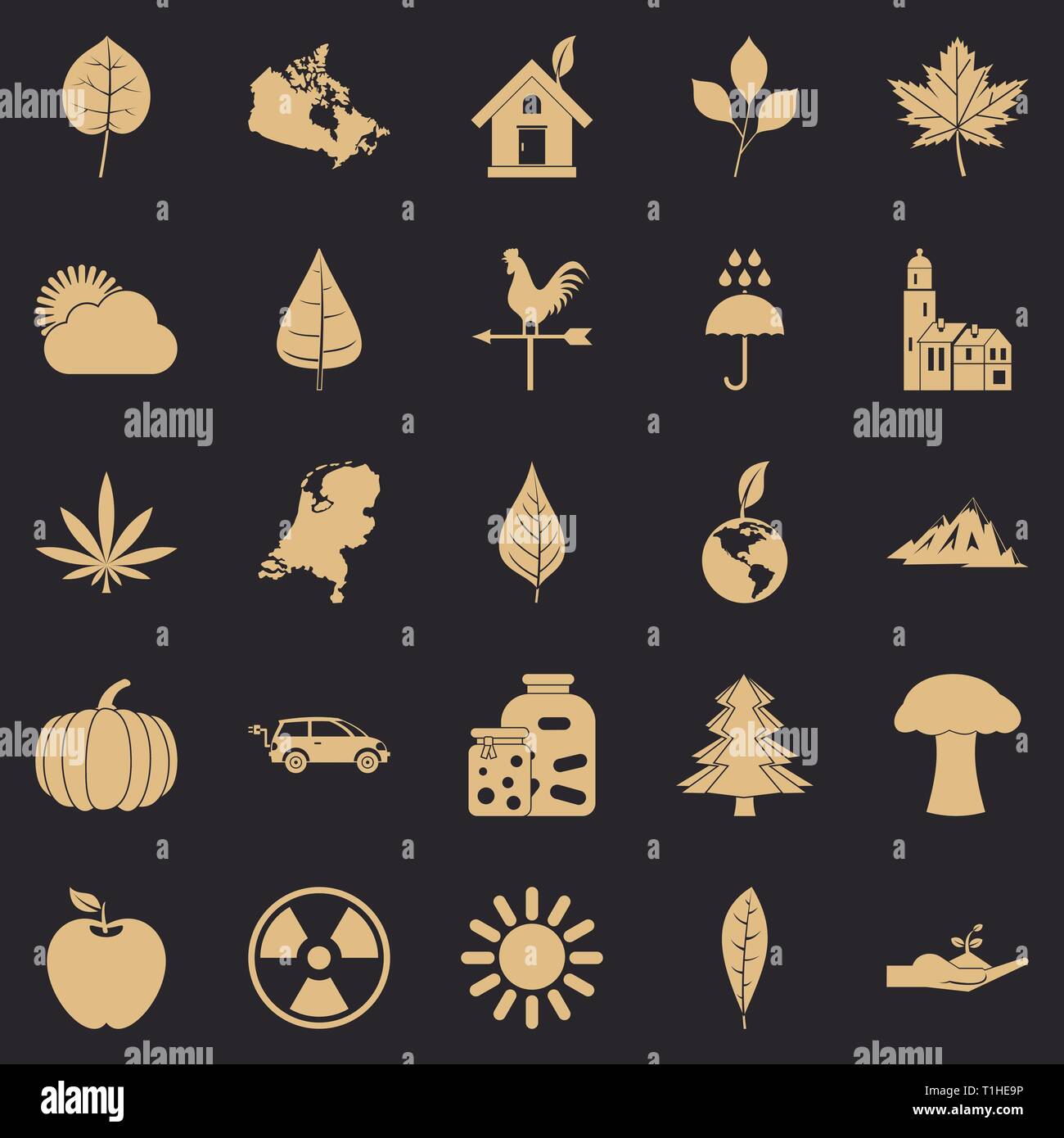 Sheet icons set, simple style Stock Vector Image & Art - Alamy