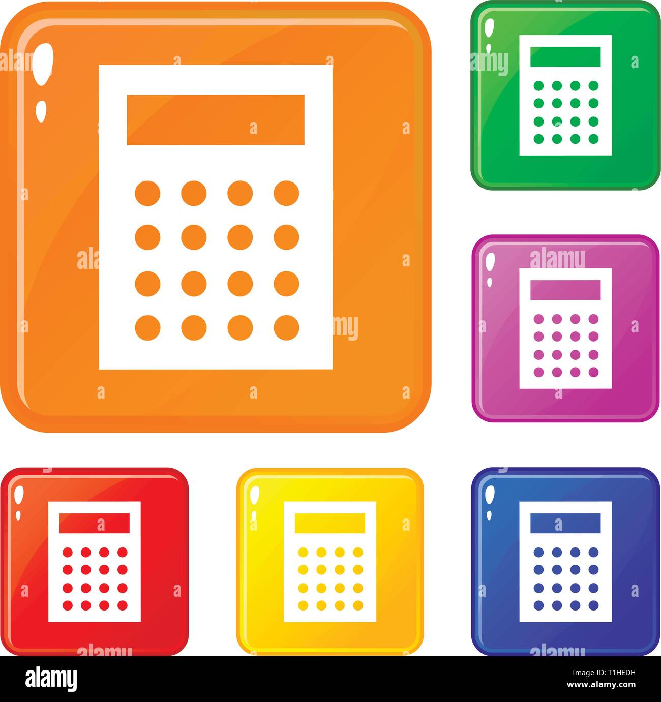 Accounting icons set vector color Stock Vector Image & Art - Alamy