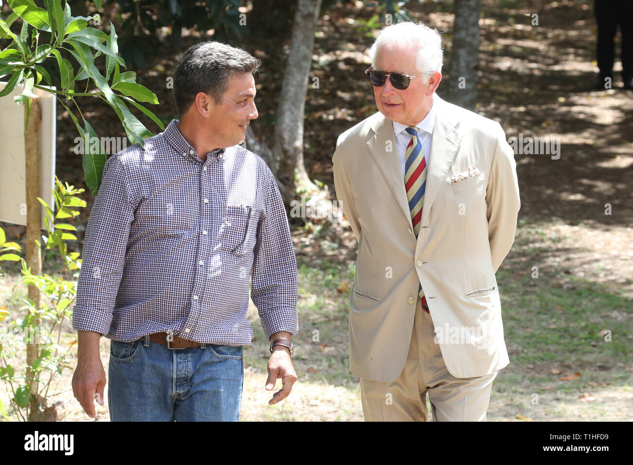 The Prince of Wales during a visit to the Finca Marta organic farm in ...