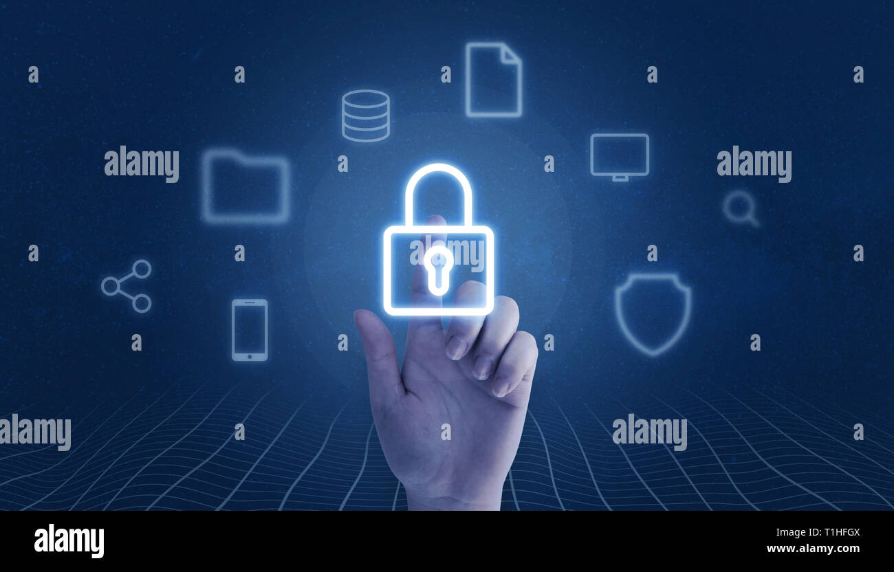 Online protection icons hi-res stock photography and images - Alamy