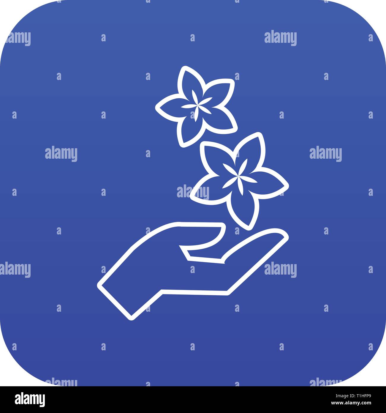 Spa hand care icon blue vector Stock Vector Image & Art - Alamy