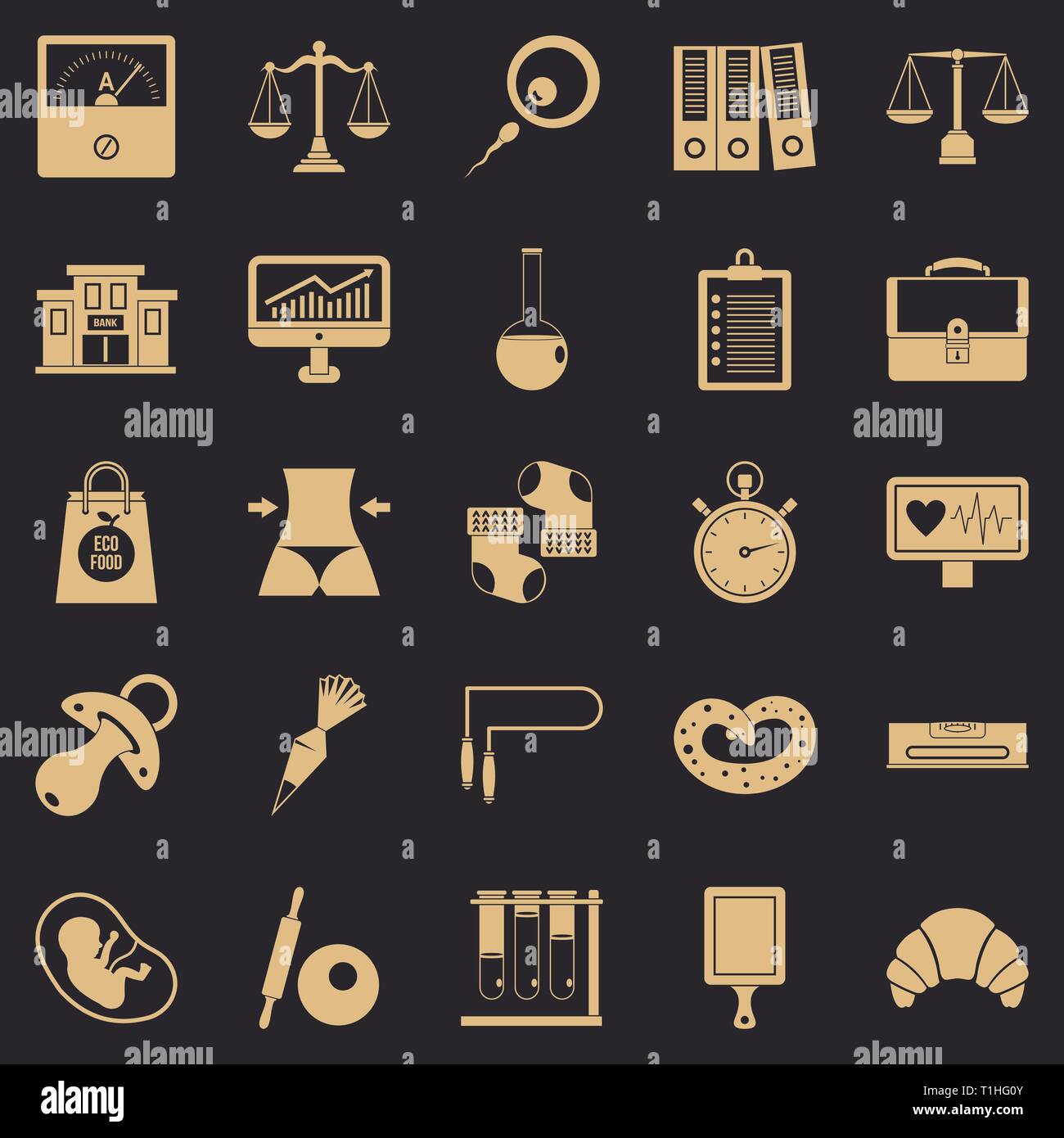 Estimation icons set, simple style Stock Vector Image & Art - Alamy