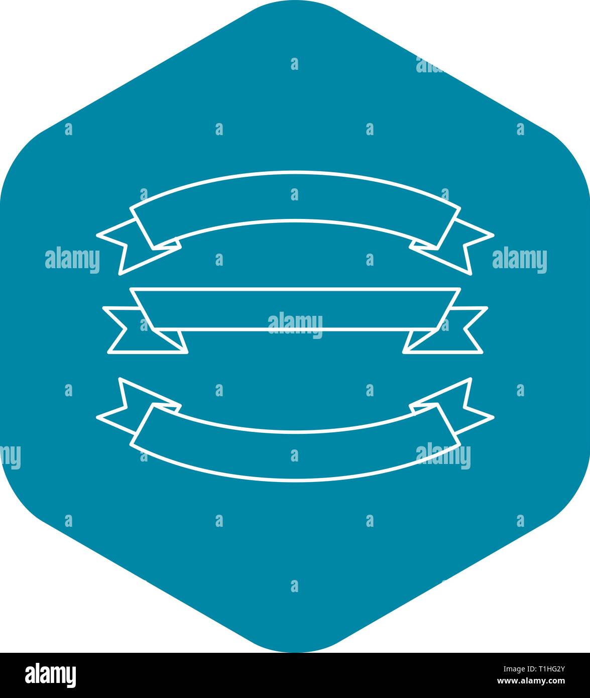 Three ribbons icon, outline style Stock Vector Image & Art - Alamy