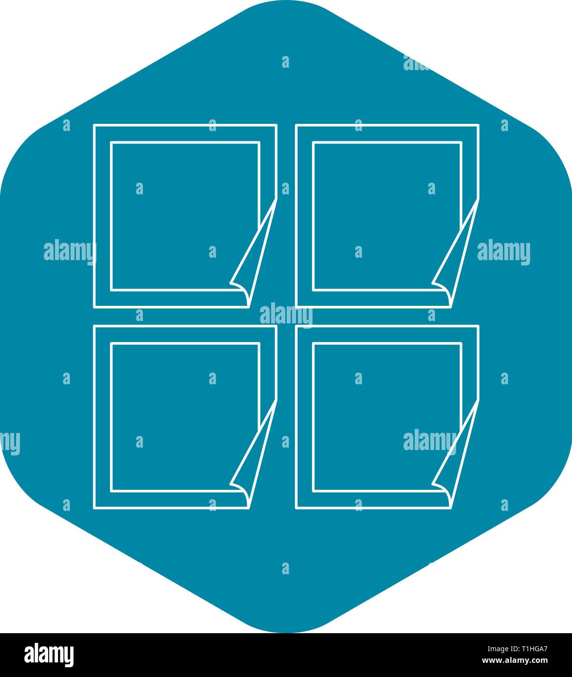 Square banner icons set, outline style Stock Vector Image & Art - Alamy