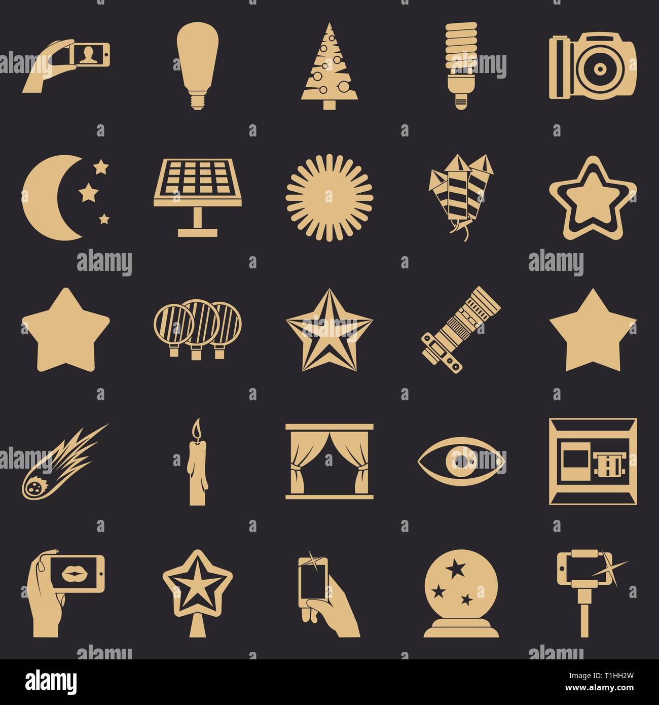 Spark icons set, simple style Stock Vector Image & Art - Alamy