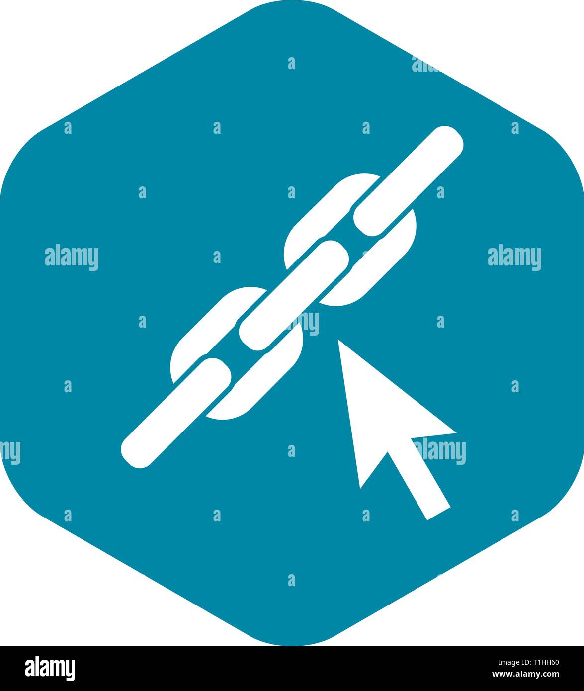 Chain link icon, simple style Stock Vector Image & Art - Alamy