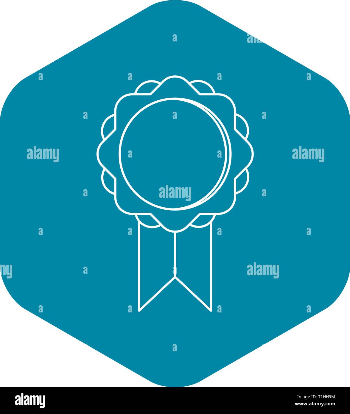 Round banner icon, outline style Stock Vector Image & Art - Alamy