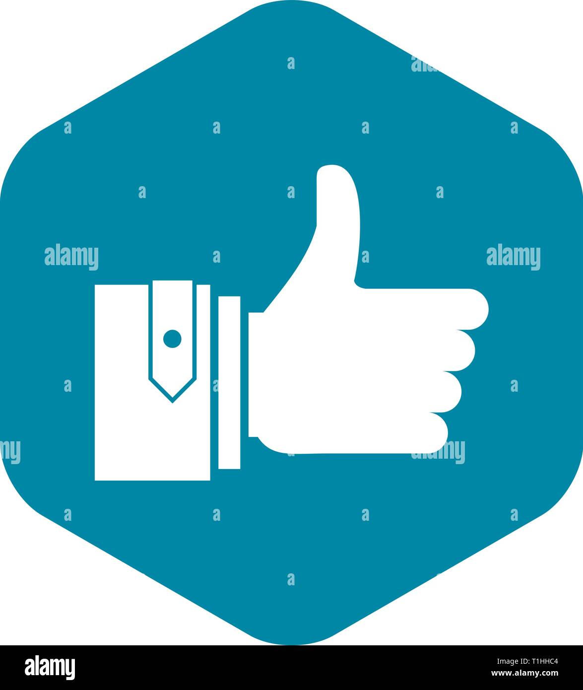 Thumbs up icon, simple style Stock Vector Image & Art - Alamy