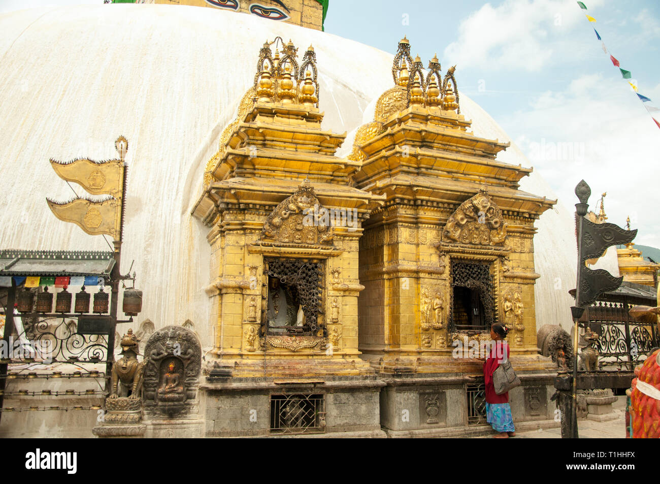 Nepal monkey temple hi-res stock photography and images - Alamy