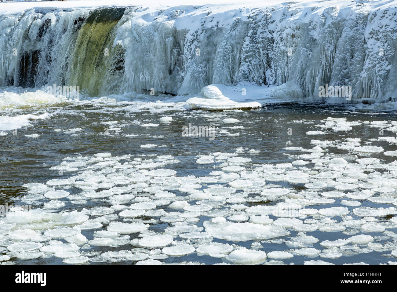 Frozen Waterfall Ontario Canada Stock Photo - Alamy