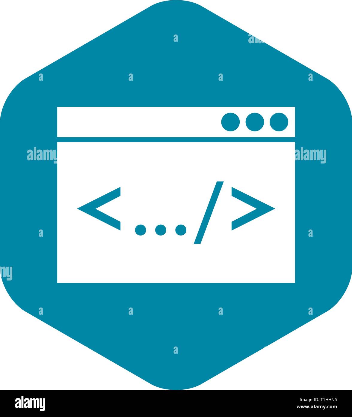 Code window icon, simple style Stock Vector Image & Art - Alamy