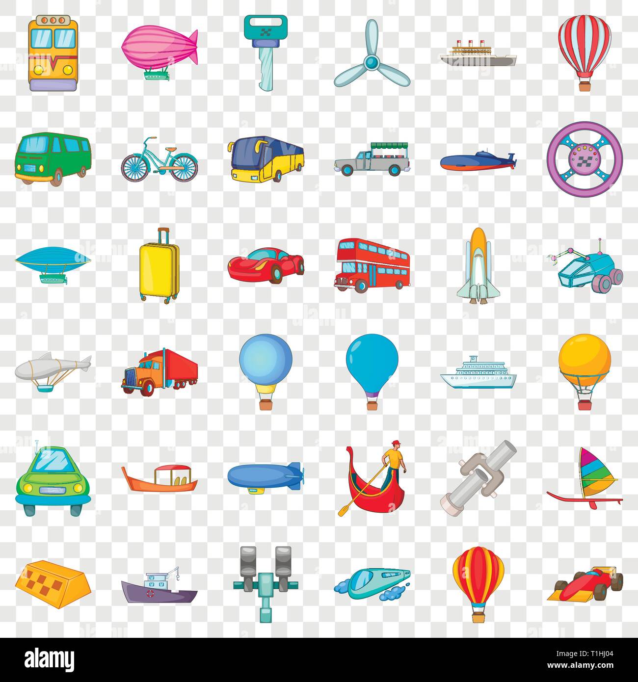 Driving icons set, cartoon style Stock Vector Image & Art - Alamy