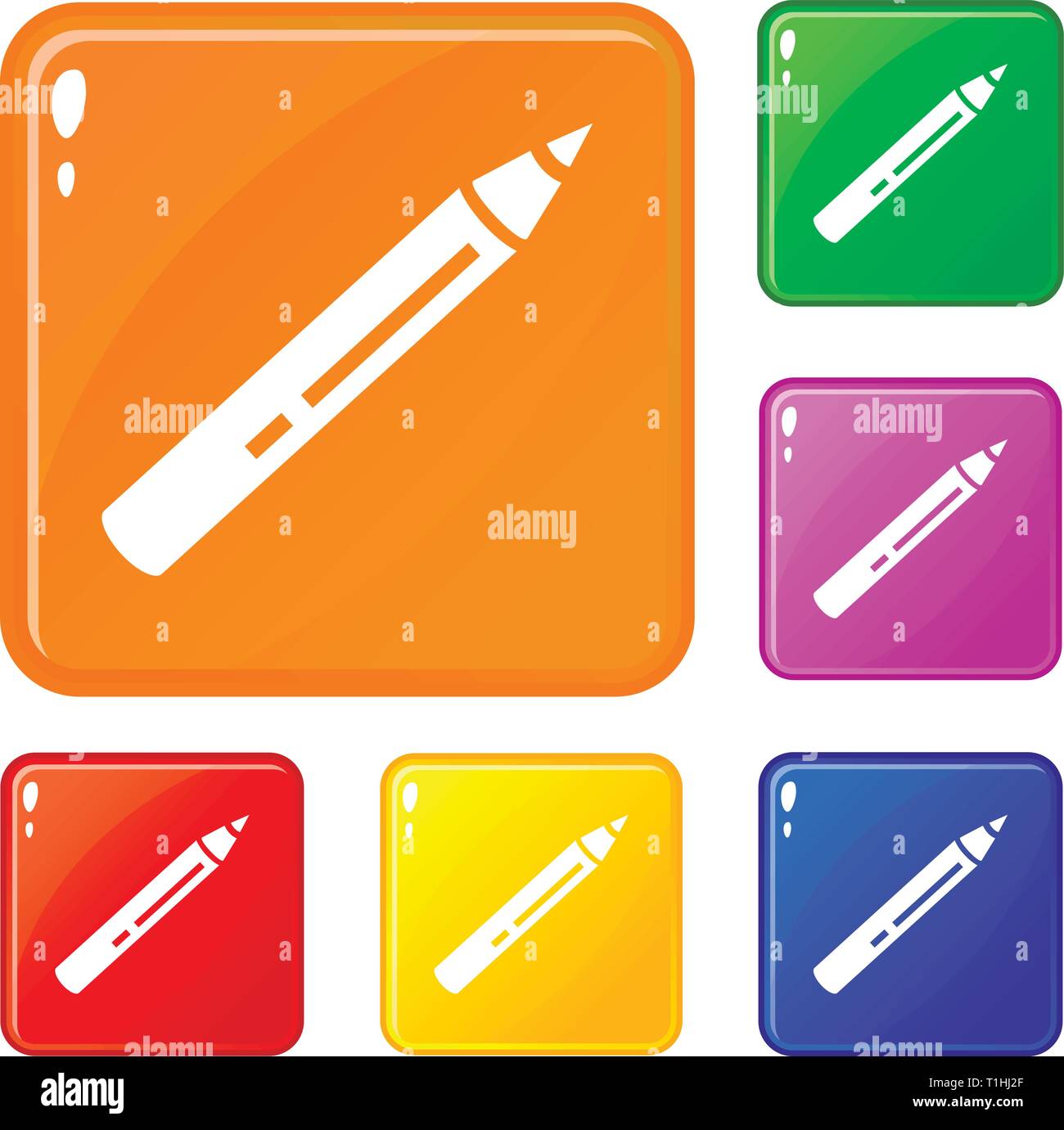 Eraser icons set vector color Stock Vector Image & Art - Alamy