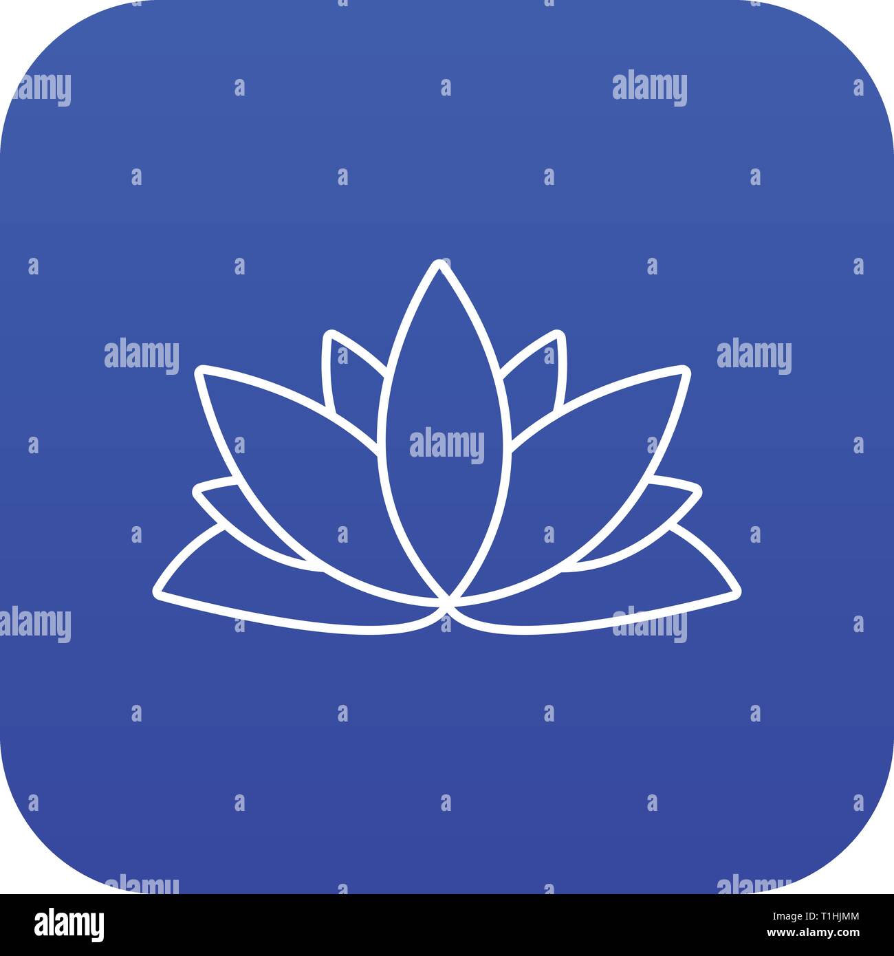 Lotus flower icon blue vector Stock Vector Image & Art - Alamy