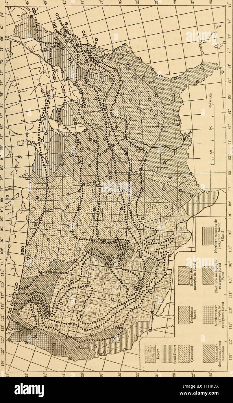 The distribution of vegetation in Stock Photo - Alamy