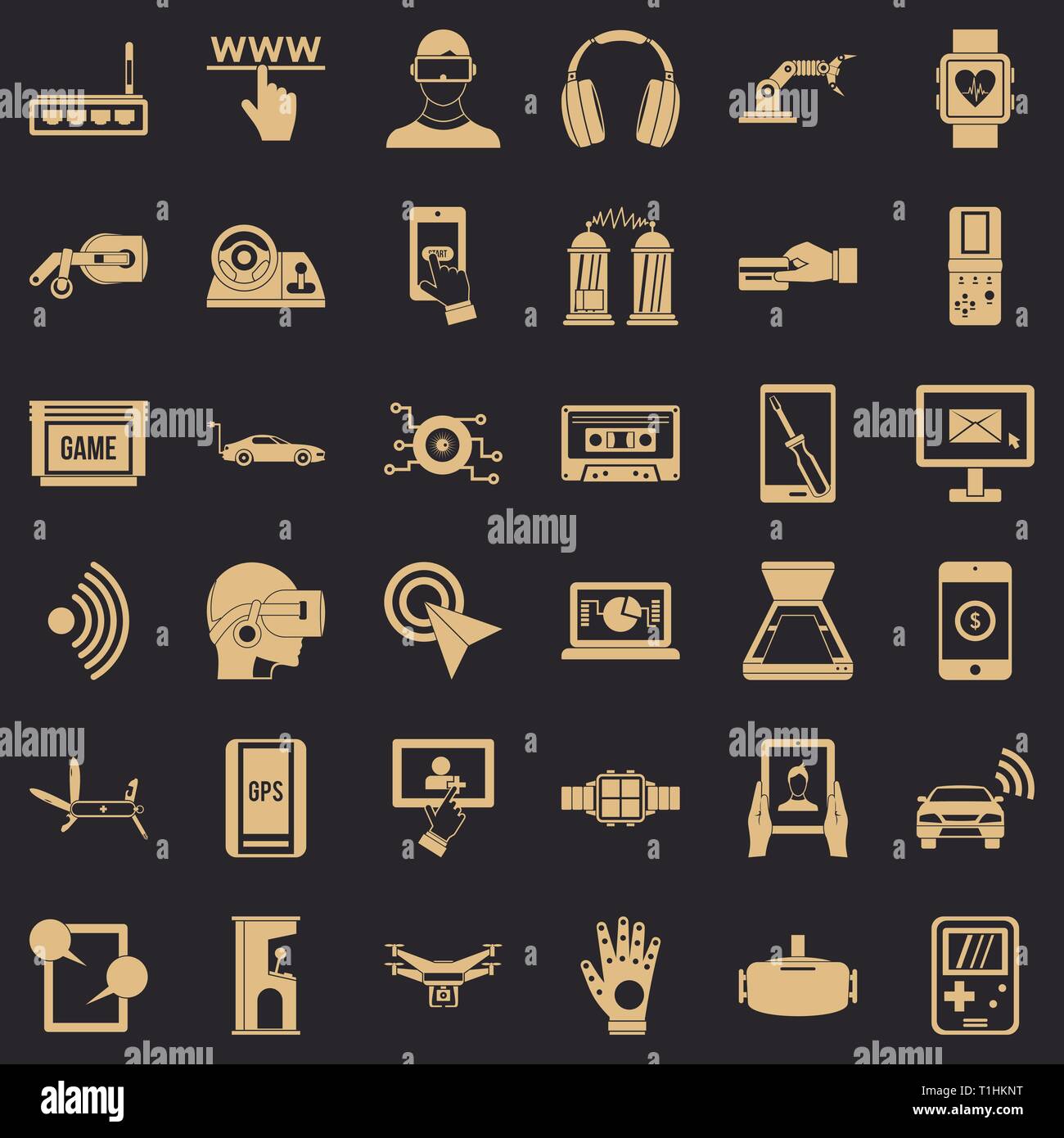 Adjustment icons set, simple style Stock Vector Image & Art - Alamy