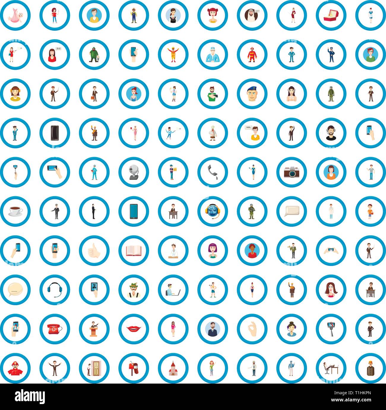 100 mutuality icons set, cartoon style Stock Vector Image & Art - Alamy