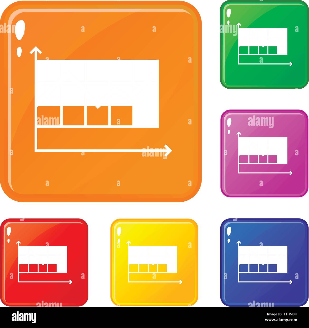 Book stack icons set vector color Stock Vector Image & Art - Alamy