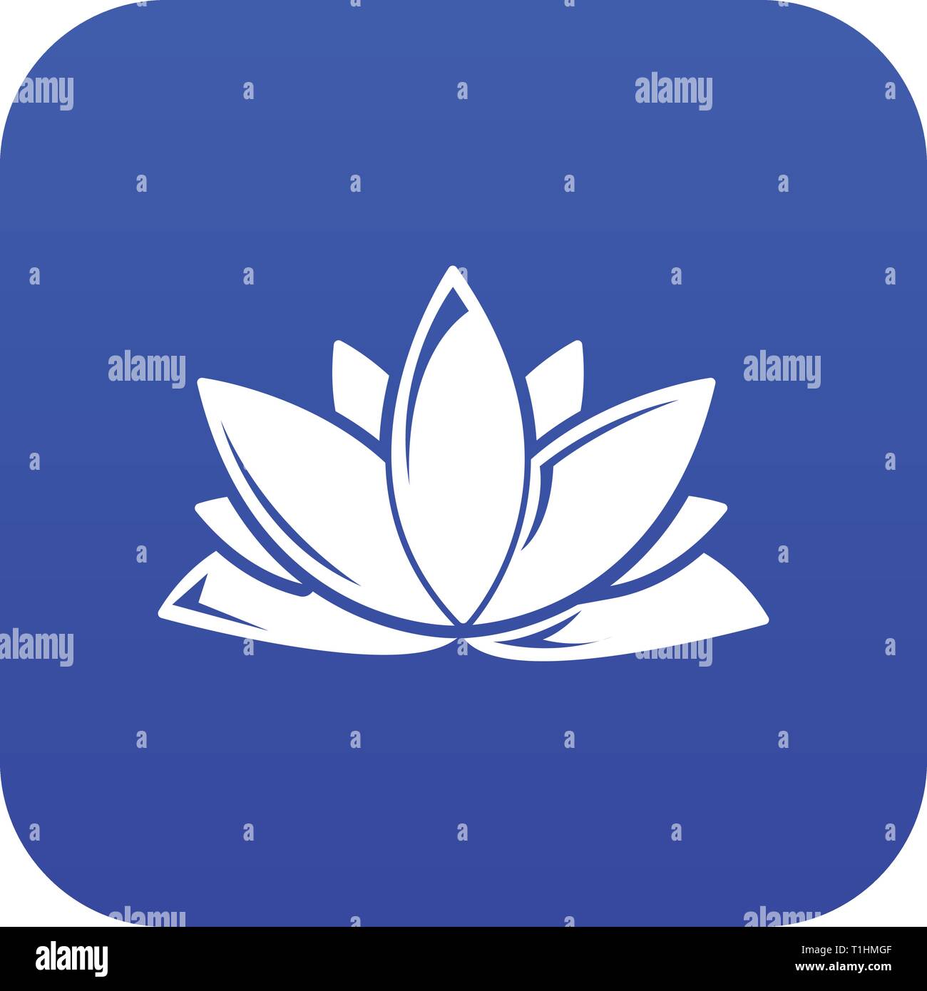 Lotus flower icon blue vector Stock Vector Image & Art - Alamy