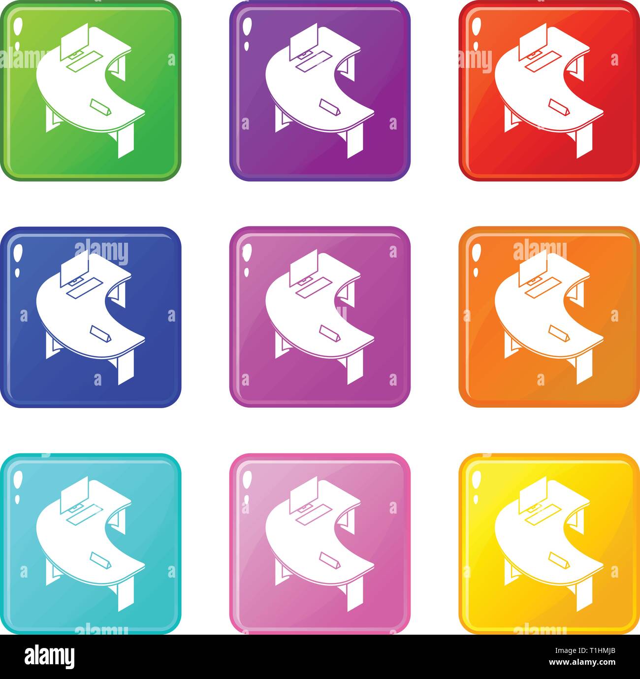 Oval conference table Stock Vector Images - Alamy