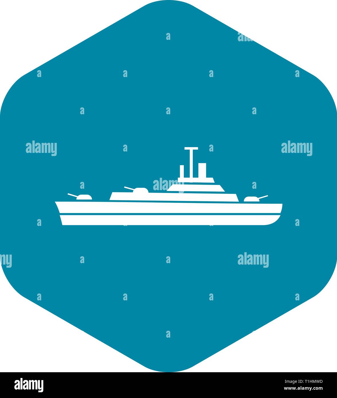 Warship icon, simple style Stock Vector Image & Art - Alamy