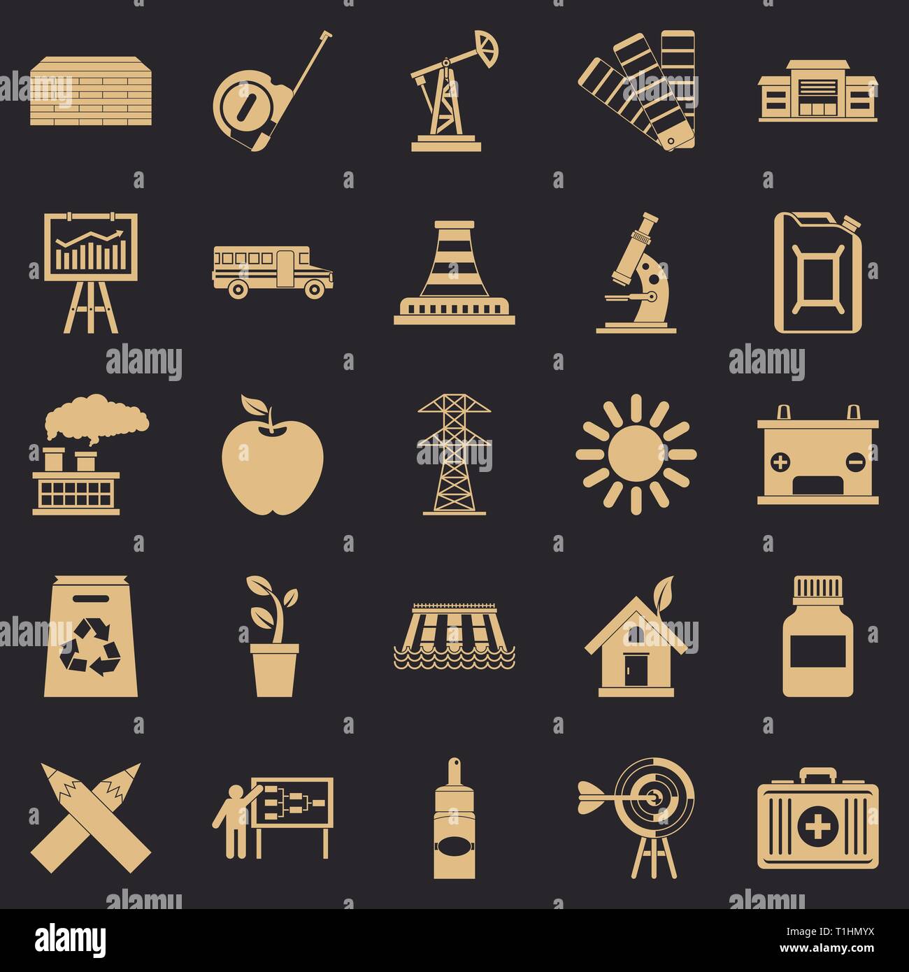 Charge icons set, simple style Stock Vector Image & Art - Alamy