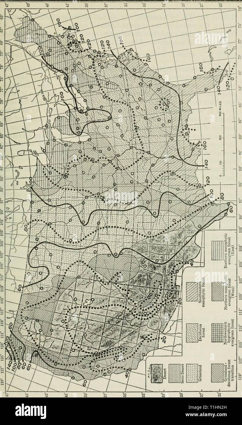 The distribution of vegetation in Stock Photo - Alamy