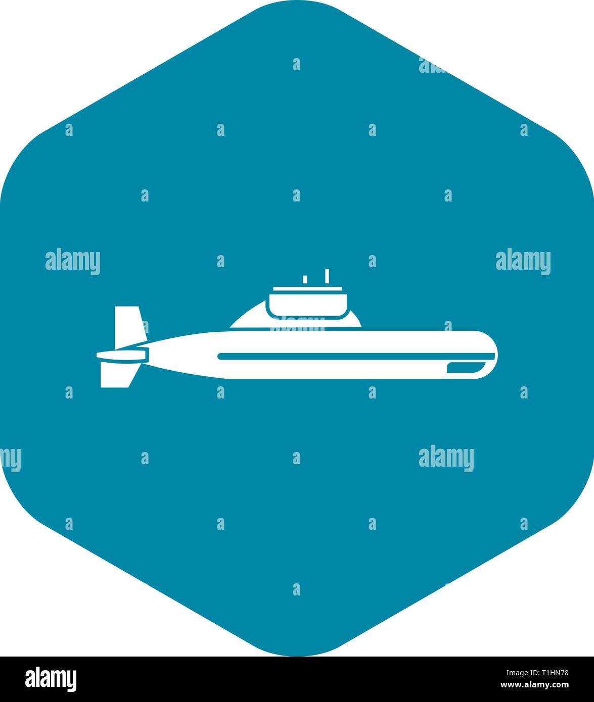 Submarine icon, simple style Stock Vector Image & Art - Alamy