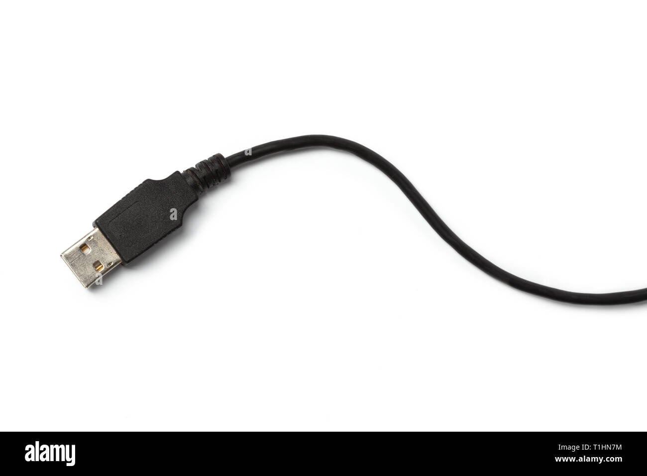 USB Cable Plug isolated on White Background Stock Photo - Alamy