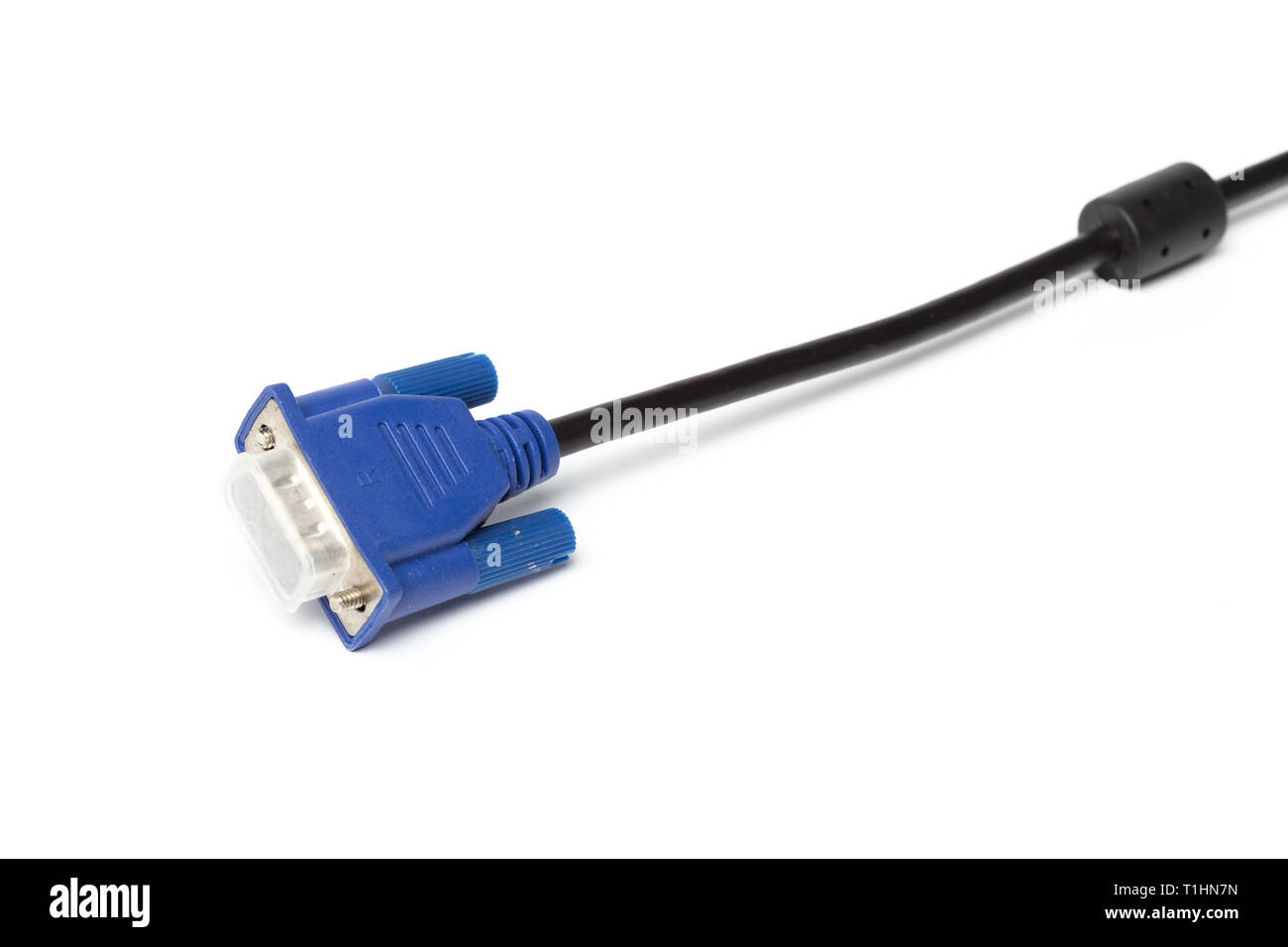 VGA tech pc input cable connector isolated on white background Stock ...