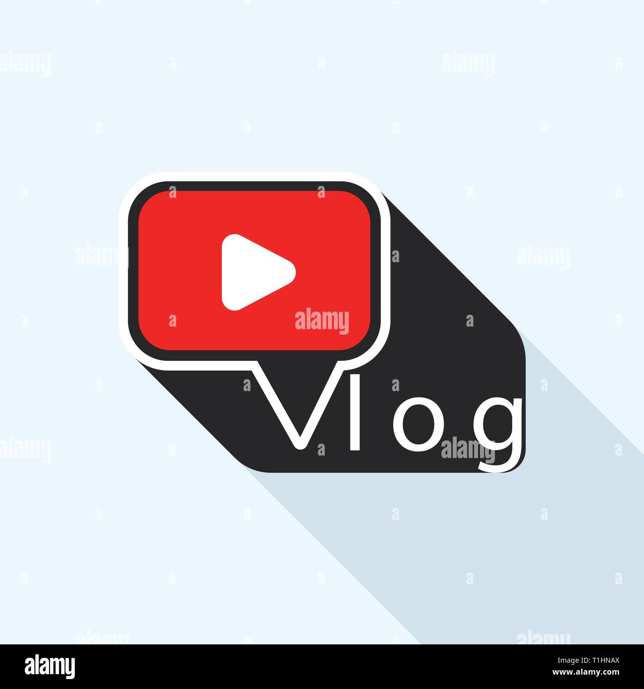 Modern vlog logo, flat style Stock Vector Image & Art - Alamy