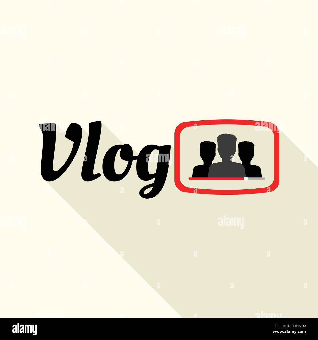 People vlog logo, flat style Stock Vector Image & Art - Alamy