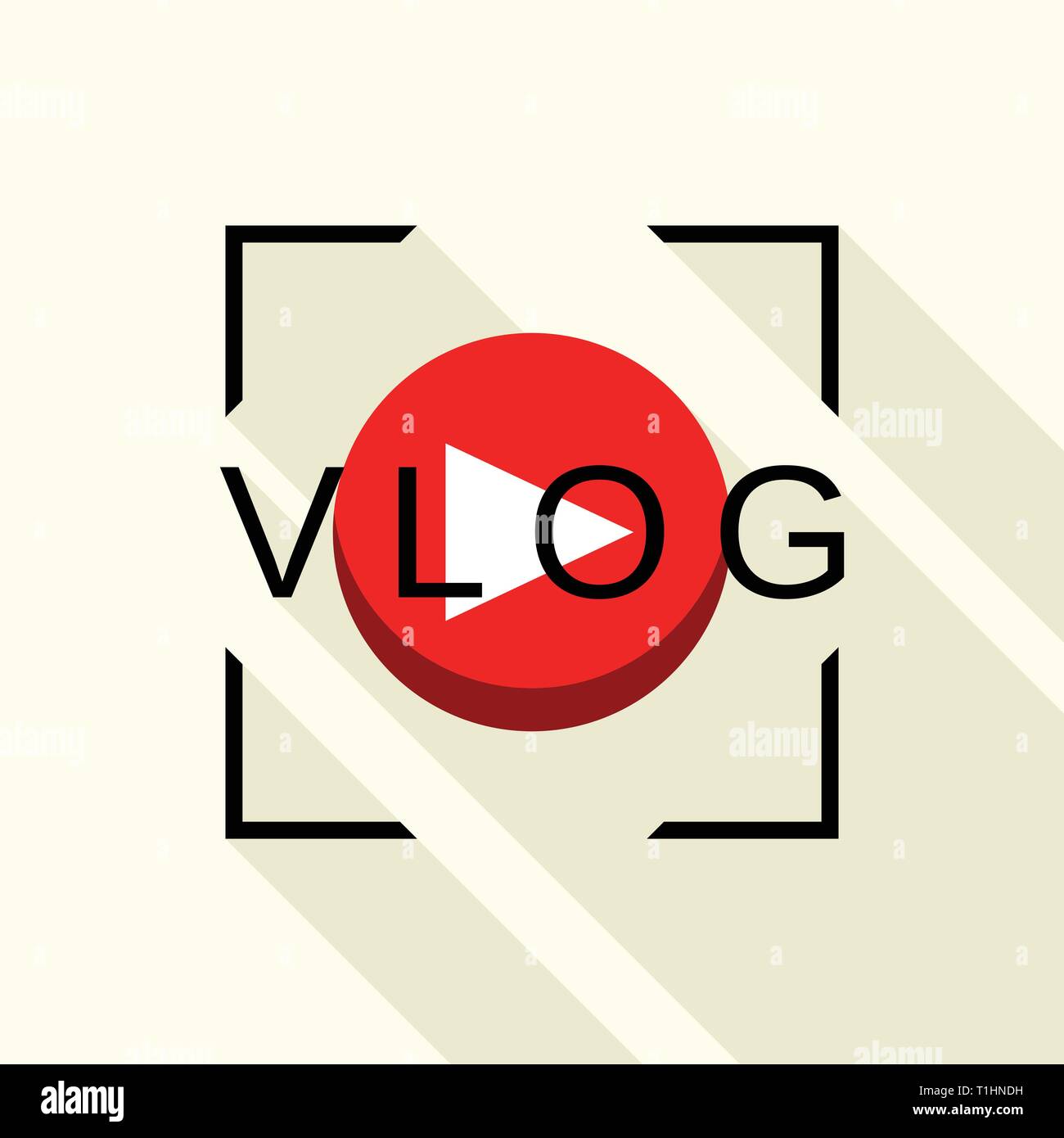 Online vlog logo, flat style Stock Vector Image & Art - Alamy