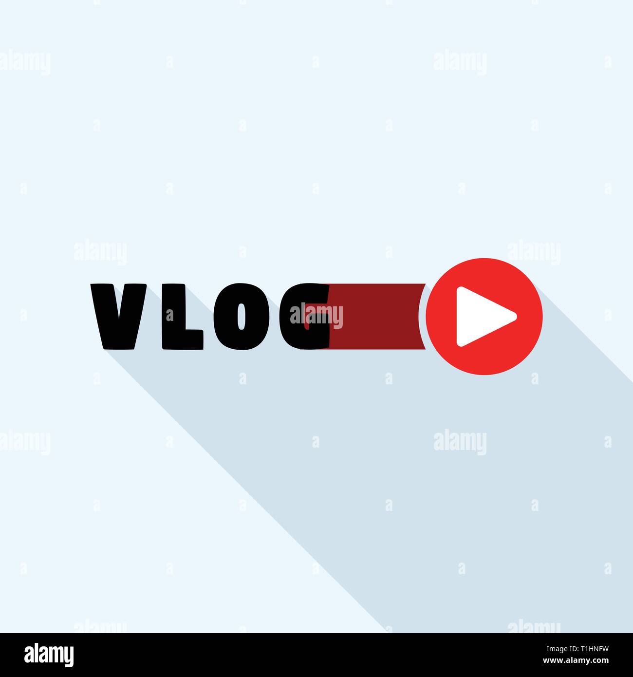 Promotion vlog logo, flat style Stock Vector Image & Art - Alamy