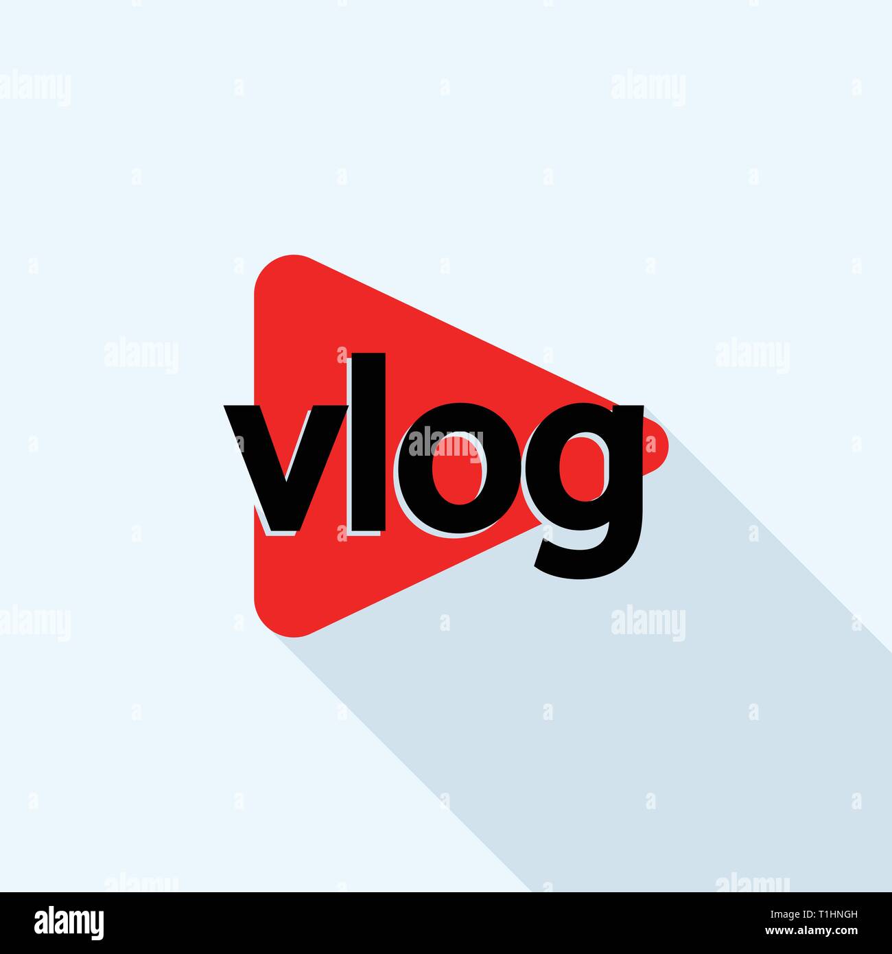 Popular vlog logo, flat style Stock Vector Image & Art - Alamy