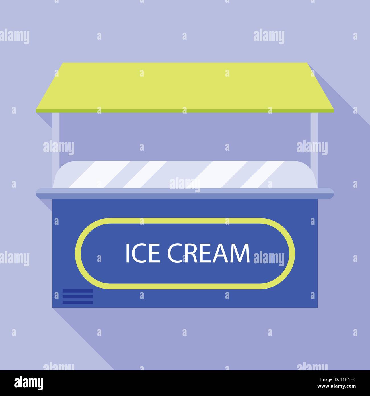 Ice cream kiosk icon, flat style Stock Vector Image & Art - Alamy