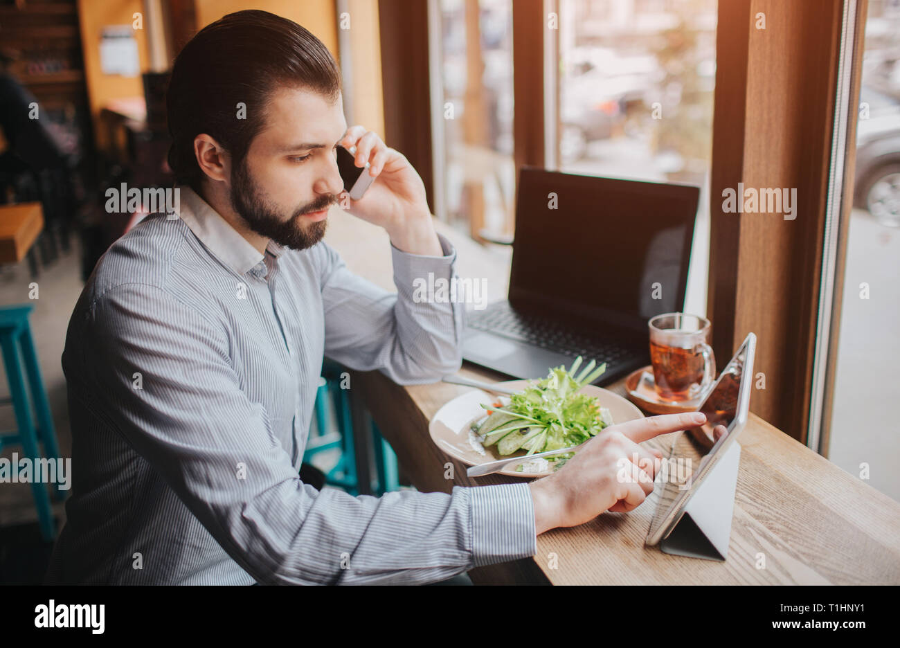 Healthy and unhealthy person working hi-res stock photography and ...